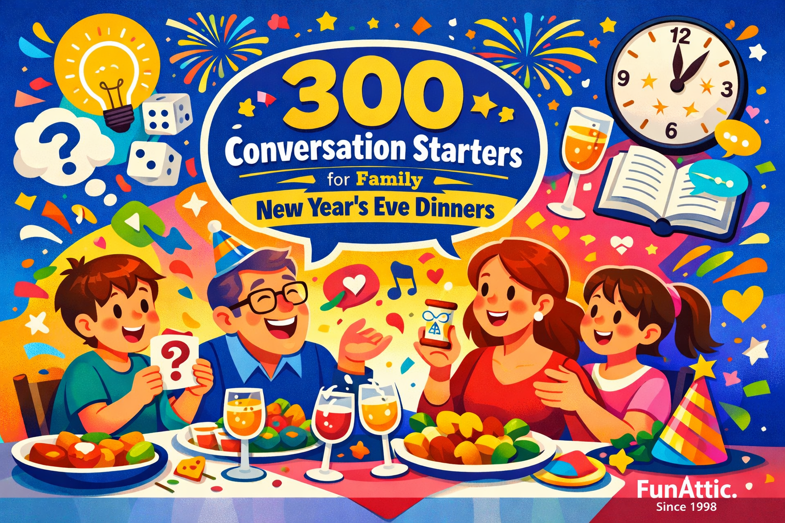 300 Conversation Starters for Family New Year’s Eve Dinners When the ...