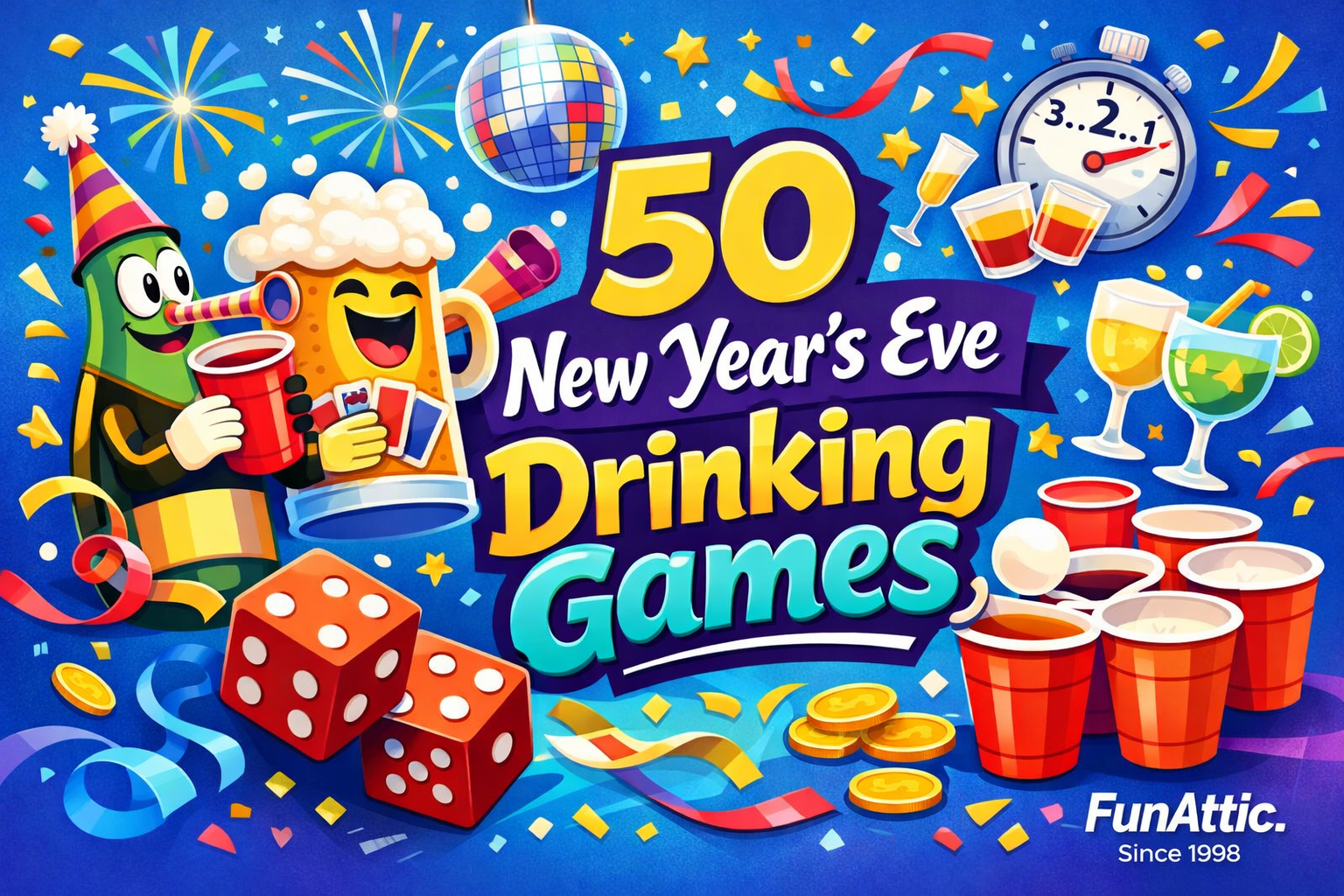 50 New Year’s Eve Drinking Games (Funny & Safe Versions) - FunAttic ...