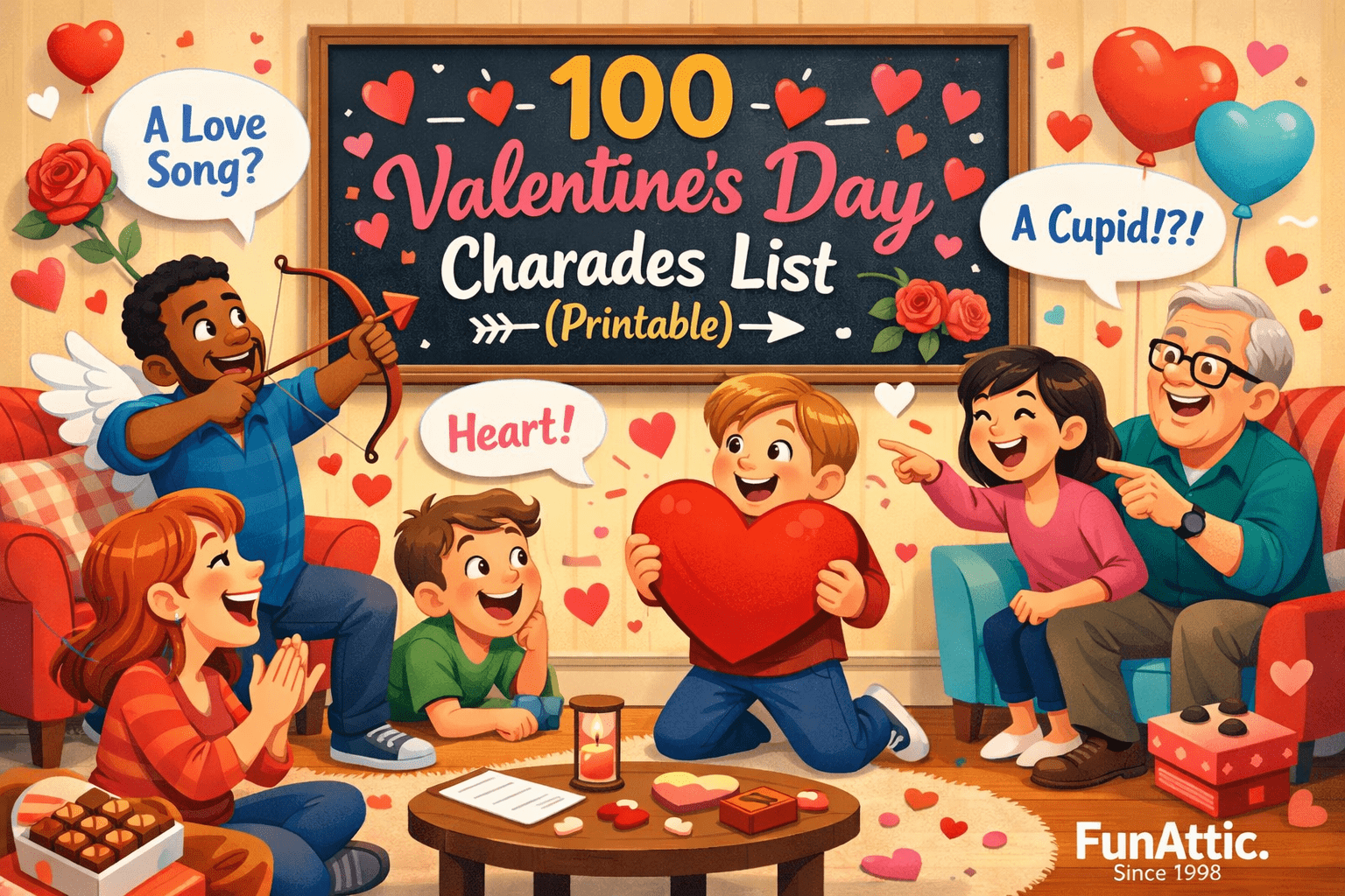 100 Valentine’s Day Charades List Printables for Sweet, Silly Game ...